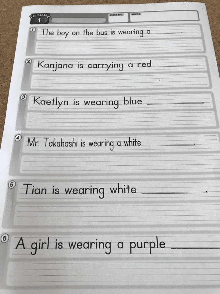 50. READY Workbook – vocabulary copying activity｜English Uplift｜note