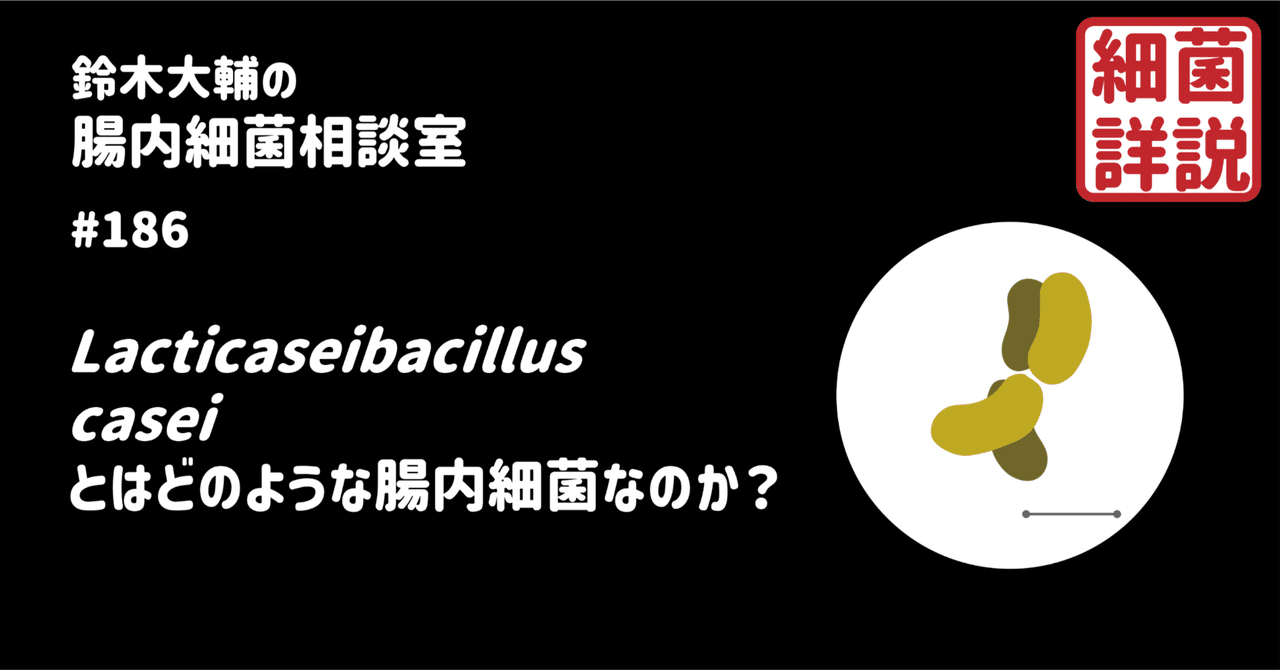 #186 Lacticaseibacillus caseiとはどのような腸内細菌なのか？｜腸内細菌相談室