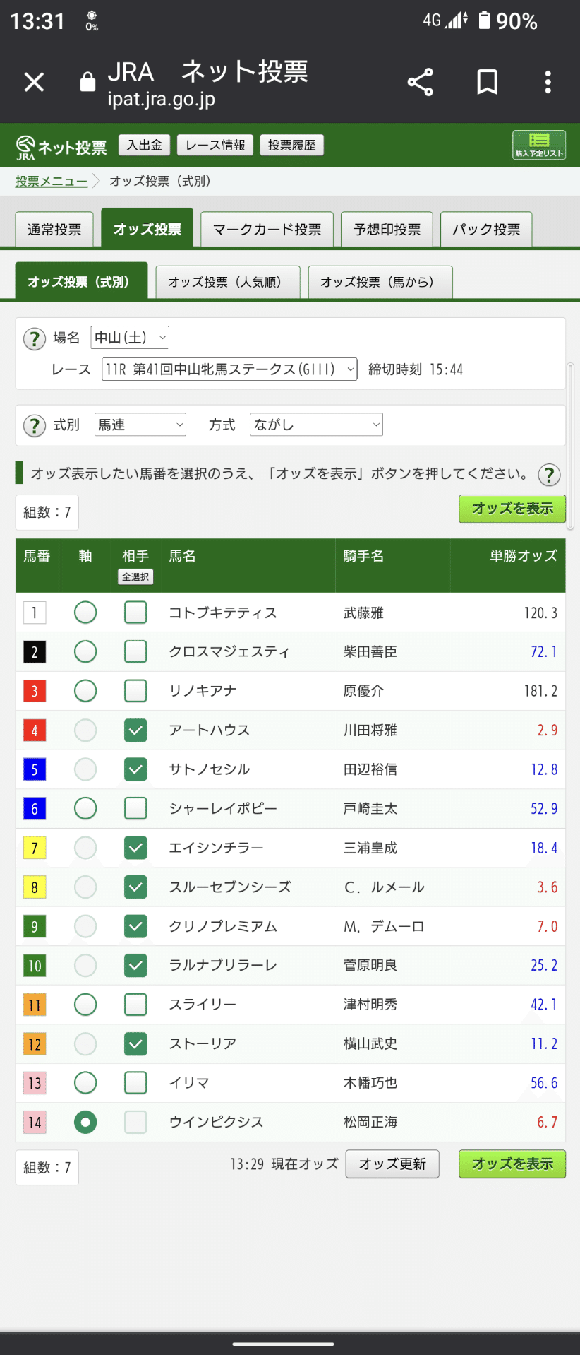 土曜中山11R中山牝馬ステークス｜gan-nosuke｜note